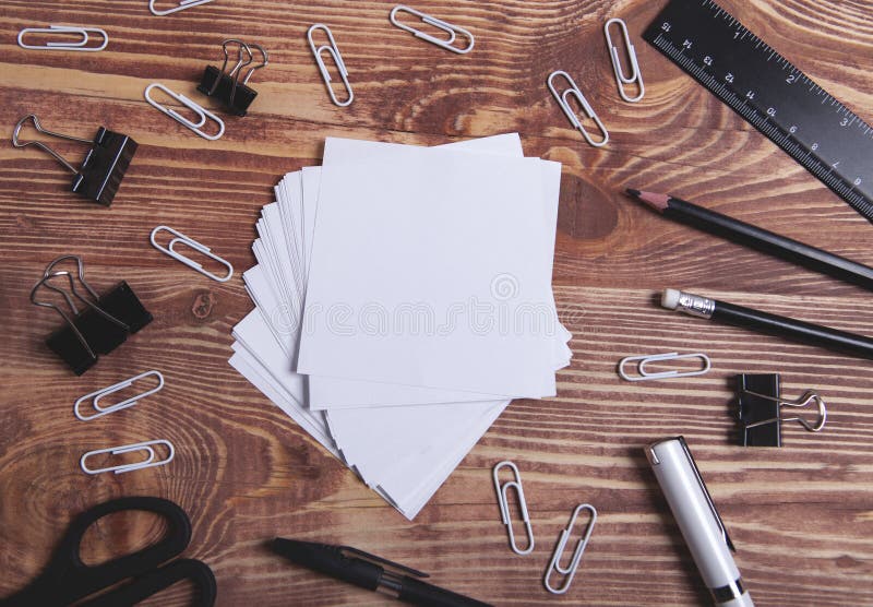 Office Supplies on the Table Stock Photo - Image of pencil, accessories ...