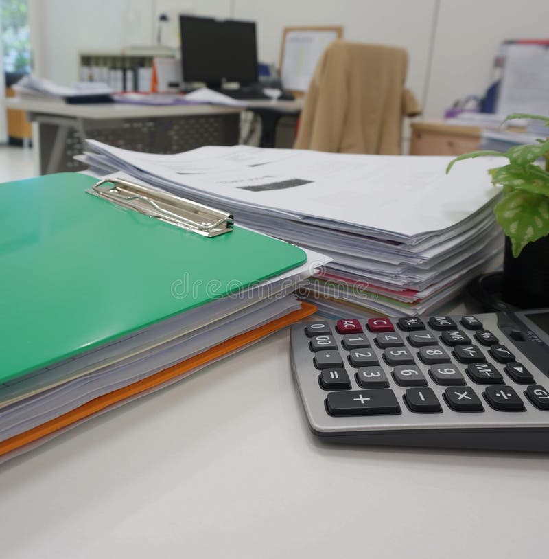 Office Supply and Paperwork in Workplace Stock Photo - Image of ...