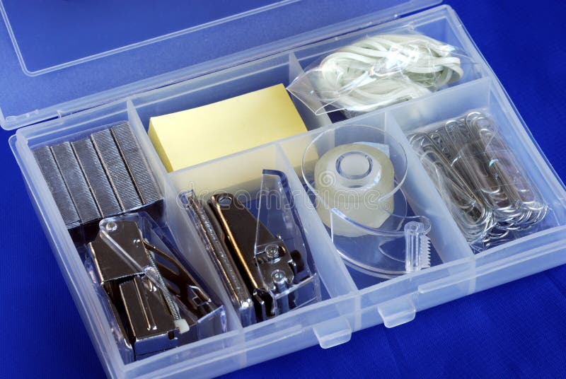 An Office Supply Utility Box Stock Photo - Image of clip, organization ...