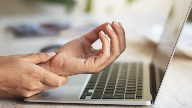 Office Syndrome Hand Pain by Occupational Disease Stock Photo - Image ...