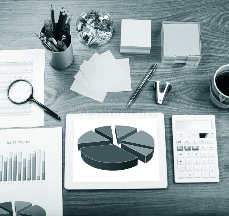 Office table stock photo. Image of accounting, budget - 46941932