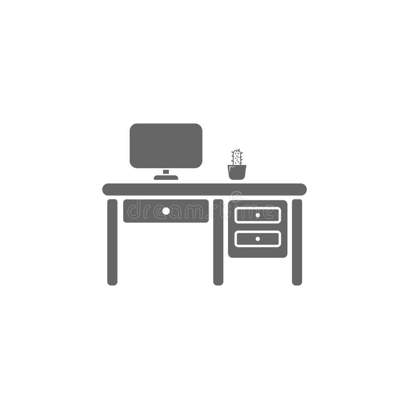 Office Table Icon. Simple Element Illustration. Office Table Symbol ...