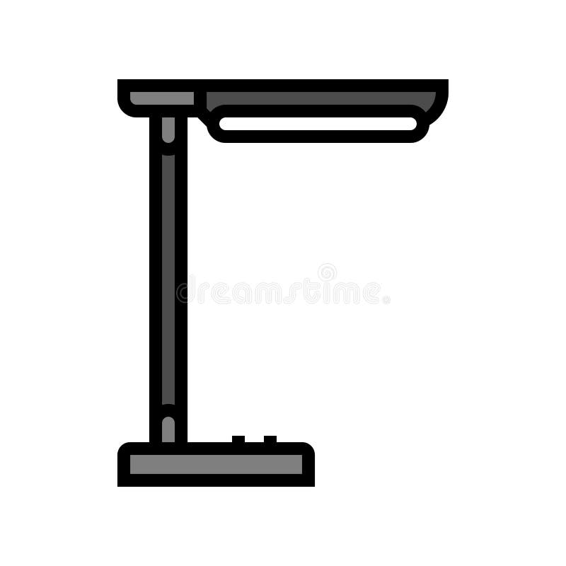 Office Table Lamp Color Icon Vector Illustration Stock Illustration