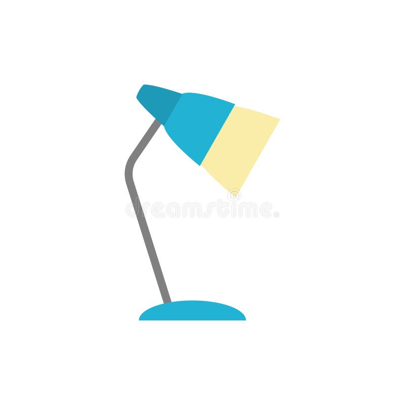 Office Table Lamp Flat Design Style. Desk Lamp Modern Vector ...
