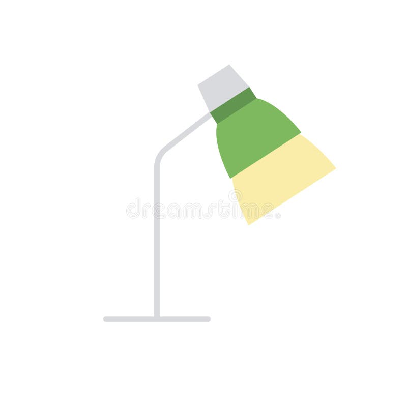 Office Table Lamp Flat Design Style. Desk Lamp Modern Vector ...