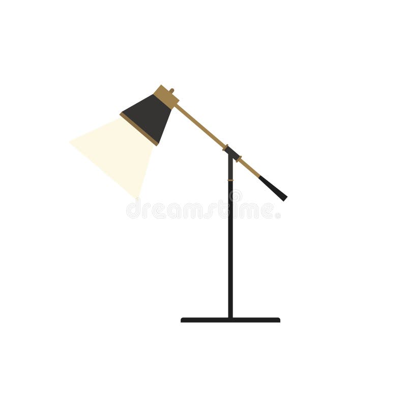 Office Table Lamp Flat Design Style. Desk Lamp Modern Vector ...