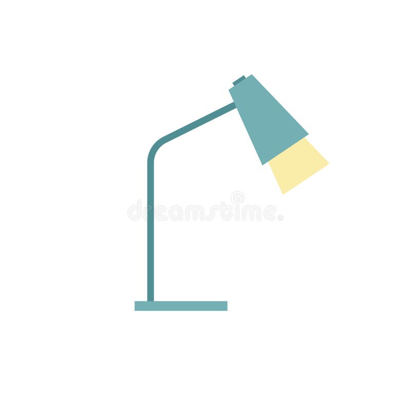 Office Table Lamp Flat Design Style. Desk Lamp Modern Vector ...