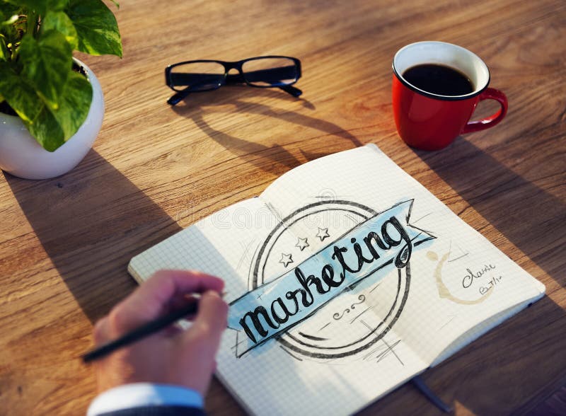 Office Table with Marketing Concept Stock Image - Image of organisation ...