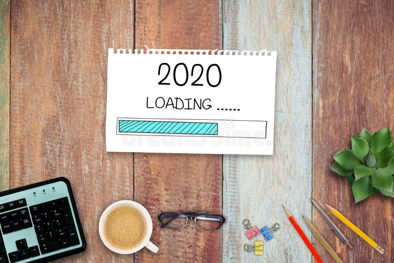 Office Table Notepad Writing Text 2020 Loading Stock Photos - Free ...