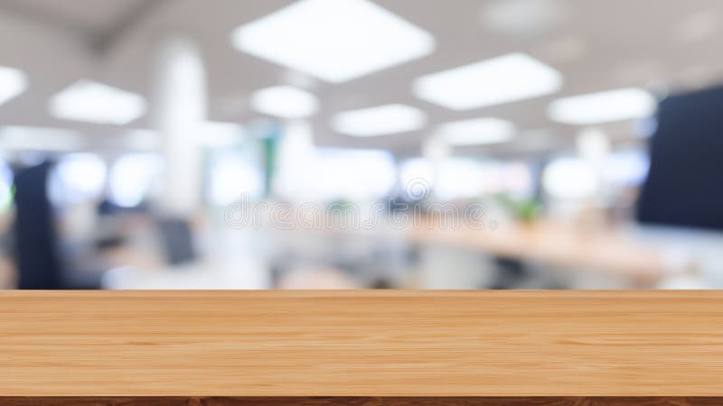 Office Table Top and Blur Office Background. Generative Ai Stock ...