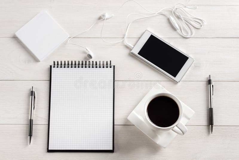 Office table top view stock image. Image of pocketbook - 46479249