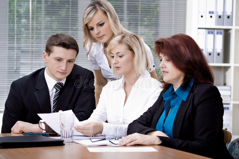 Office team stock image. Image of females, service, business - 18713143