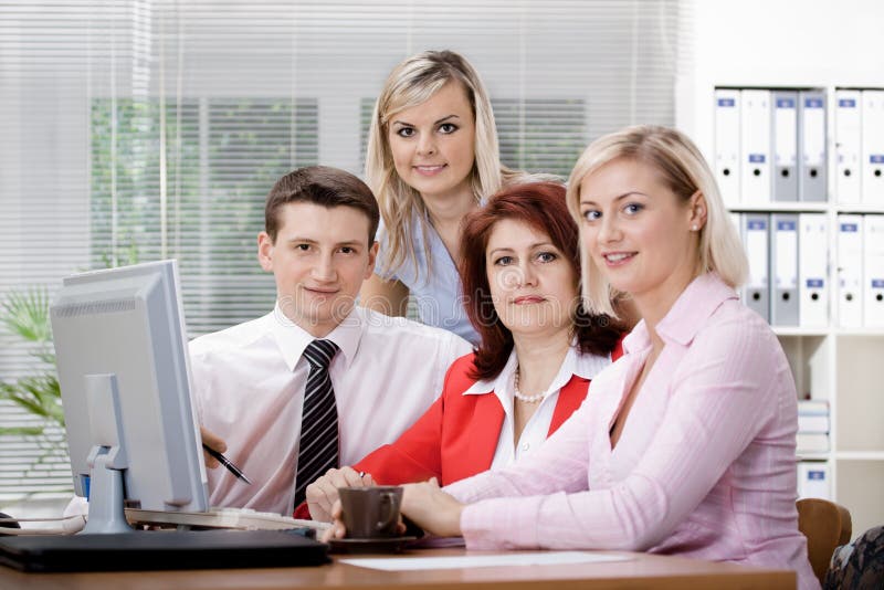 Office team stock image. Image of people, woman, service - 18713243