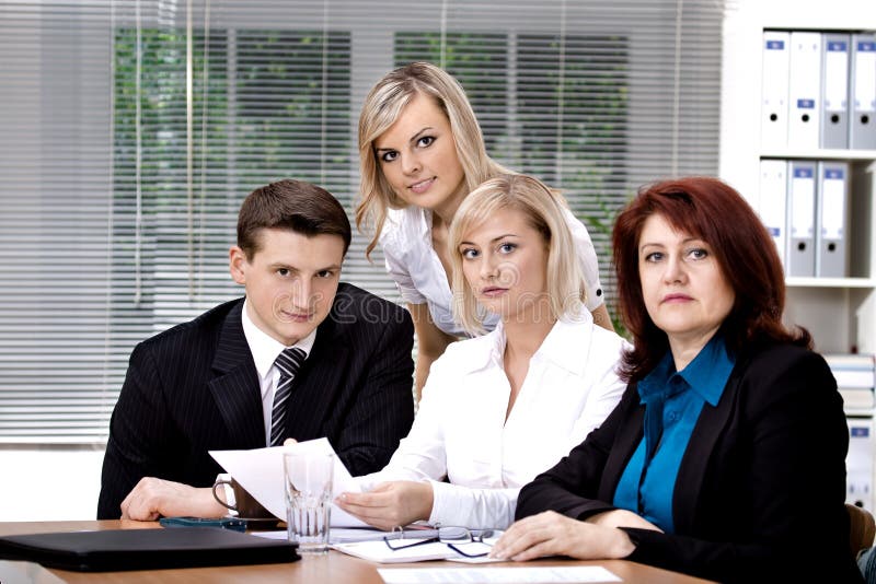 Office team stock image. Image of customer, service, working - 19743211