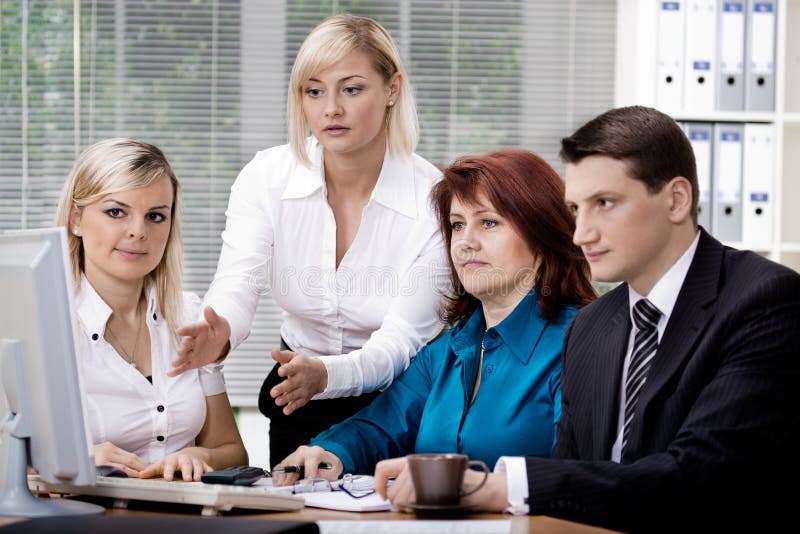 Office team stock photo. Image of business, customer - 19745532
