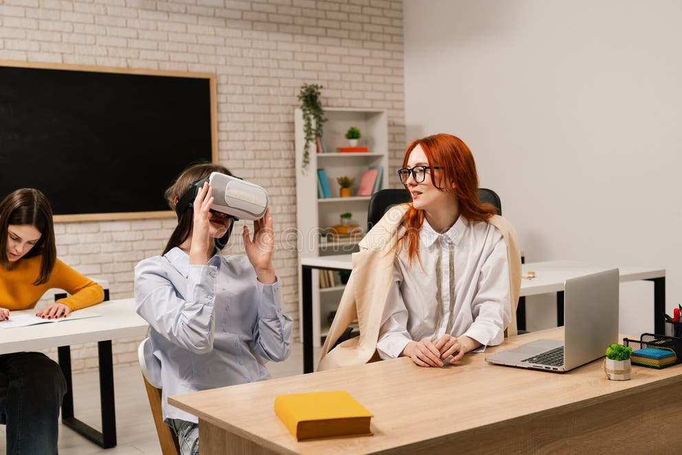 Office Team Engaging with Virtual Reality Technology for Innovation Stock Image - Image of ...