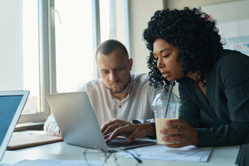Office Team Enthusiastically Working on a Project Stock Photo - Image ...