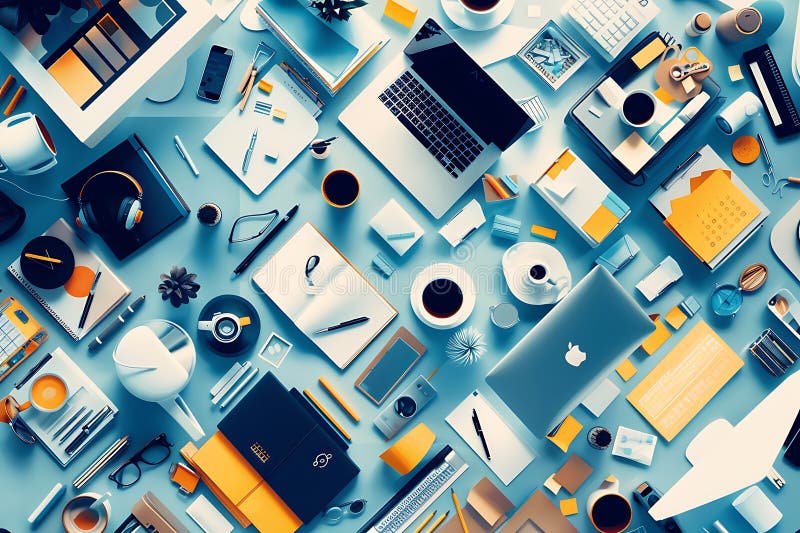 Office Team and Innovative Objects Showcased in a Collaborative Poster ...