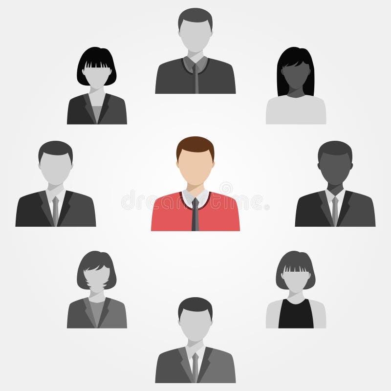 Office team and Leader. stock vector. Illustration of success - 67547155