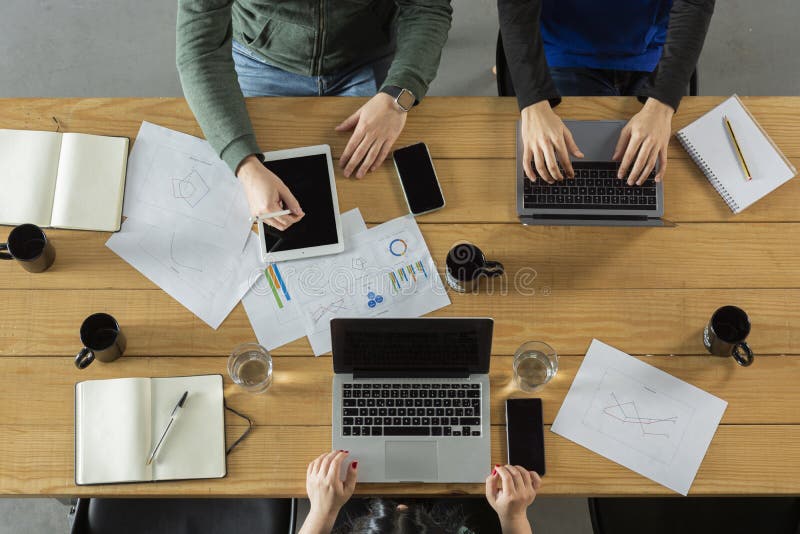 Office team modern people stock photo. Image of document - 173605372