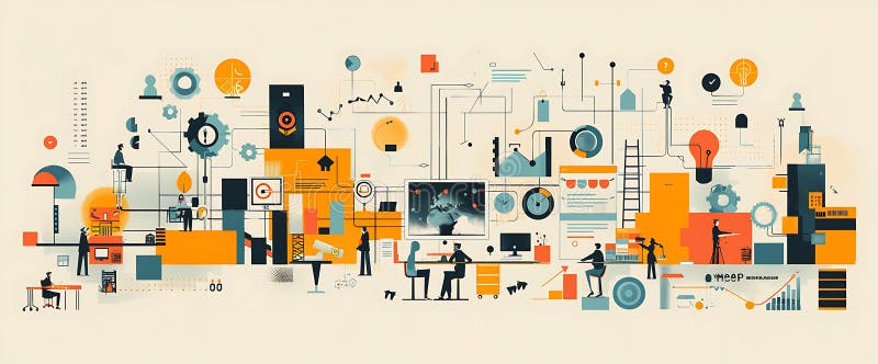 Office Team Poster Showcasing Innovation and Creative Elements of ...