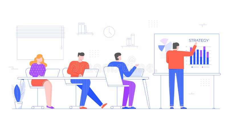 Office Team on Presentation. Interactive Project Presentations ...