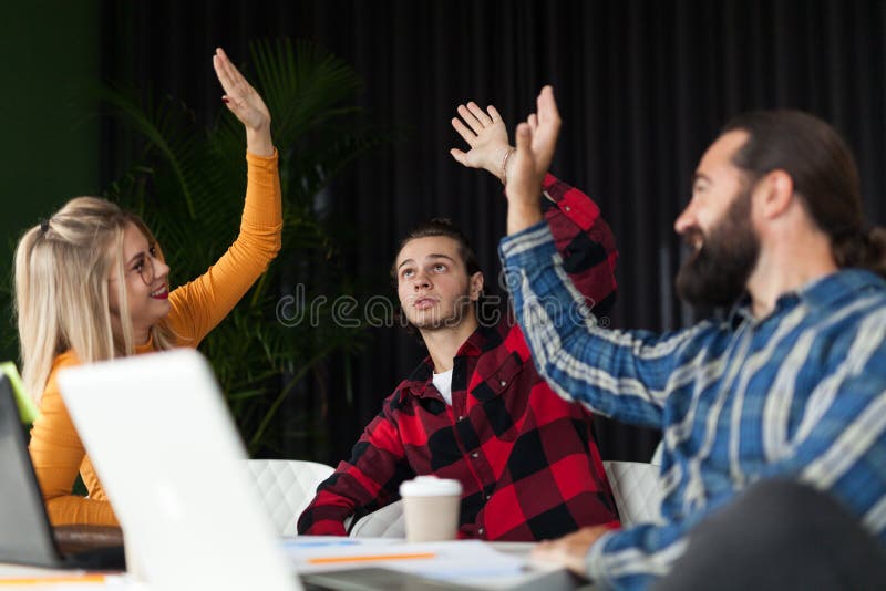 Office Team Together, Power Startup, Success Stock Image - Image of ...