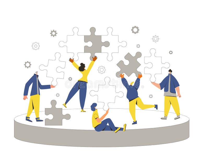 Office Team Work. Vector Persons Coworkers Concept Stock Vector ...