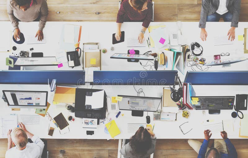 Office Team Working Togetherness Workplace Concept Stock Photo - Image ...