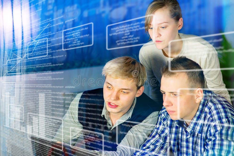 Office teamwork concept stock image. Image of team, hacker - 90925883