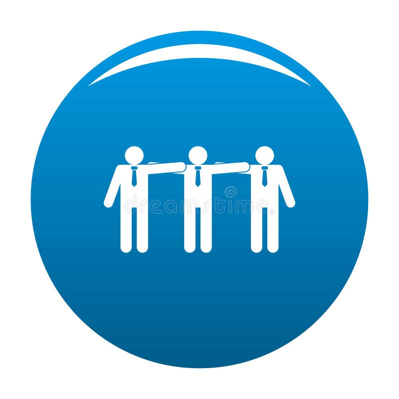 Office teamwork icon blue stock illustration. Illustration of employee ...