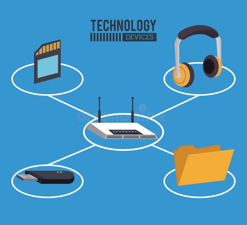 Technology Devices Realistic Icons Stock Vector - Illustration of ...