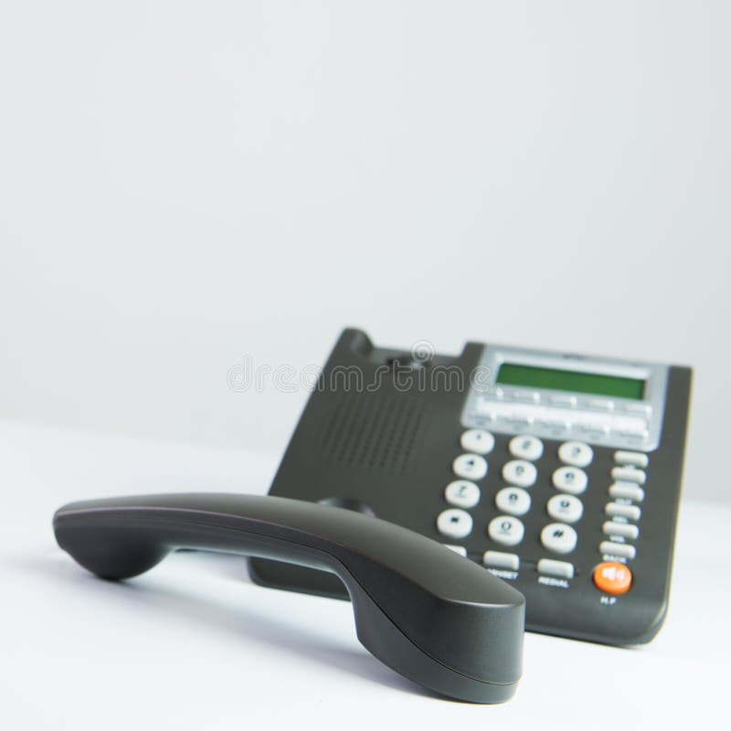 Office telephone stock image. Image of support, caller - 49324289