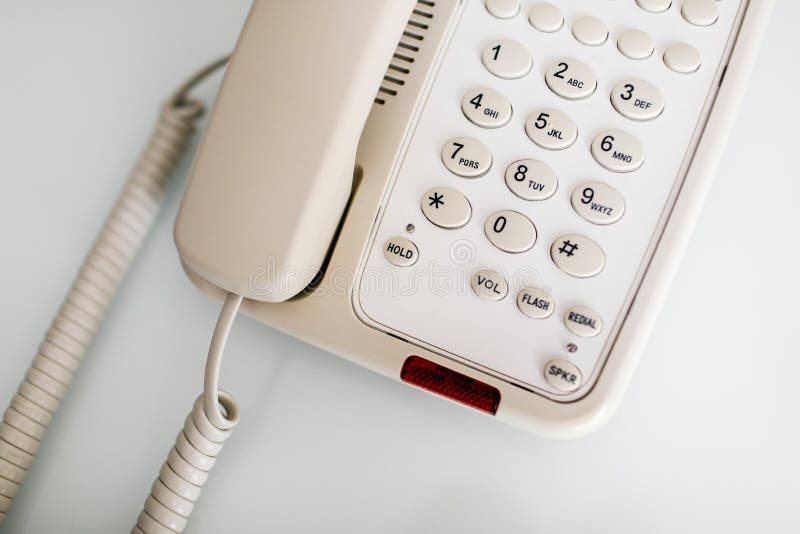 Office Telephone on Table, Telephone on Table Stock Photo - Image of ...