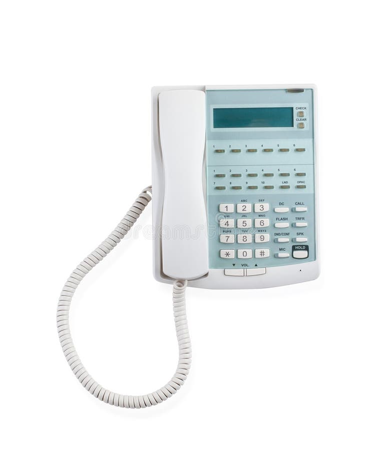 Office Telephone in Top View Isolated Stock Image - Image of isolated ...