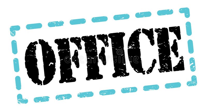 OFFICE Text Written on Blue-black Stamp Sign Stock Illustration ...