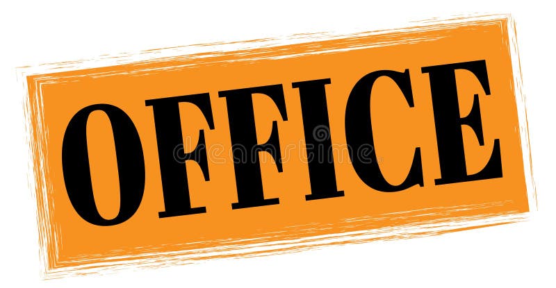OFFICE Text Written on Orange-black Stamp Sign Stock Illustration ...