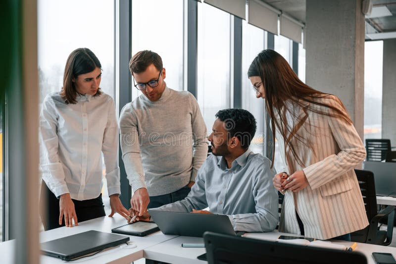 In the Office Together. Business People in the Formal Clothes Stock ...