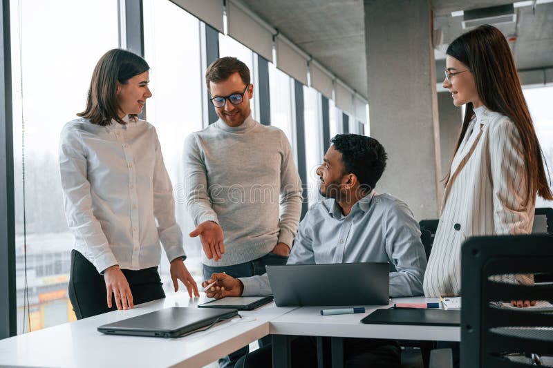In the Office Together. Business People in the Formal Clothes Stock ...