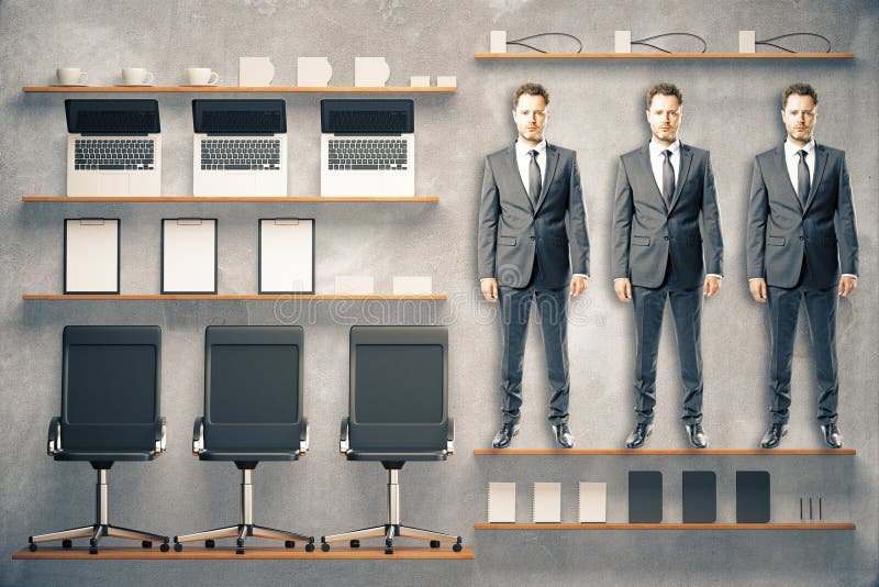 Office Tool Kit Concept with Office Stuff and Shelves Stock ...