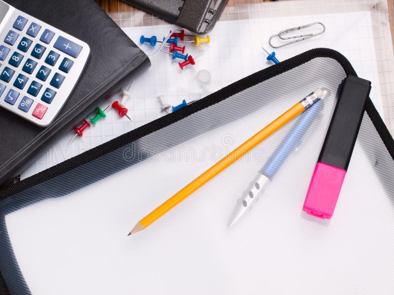 Office tools stock photo. Image of equipment, marker - 15701140