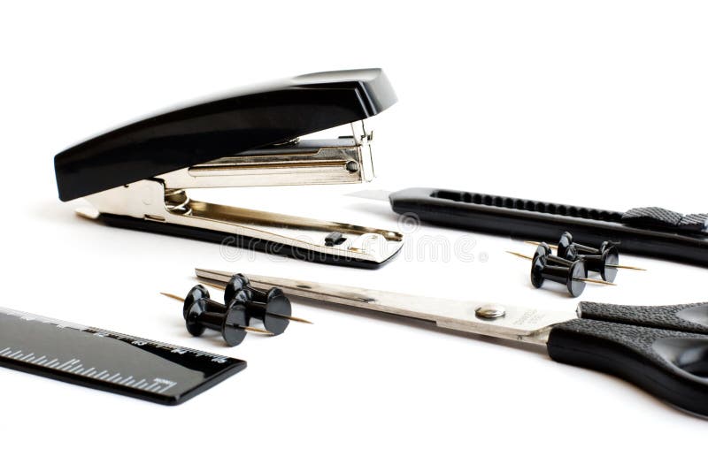 Office tools stock photo. Image of accessories, black - 4494460