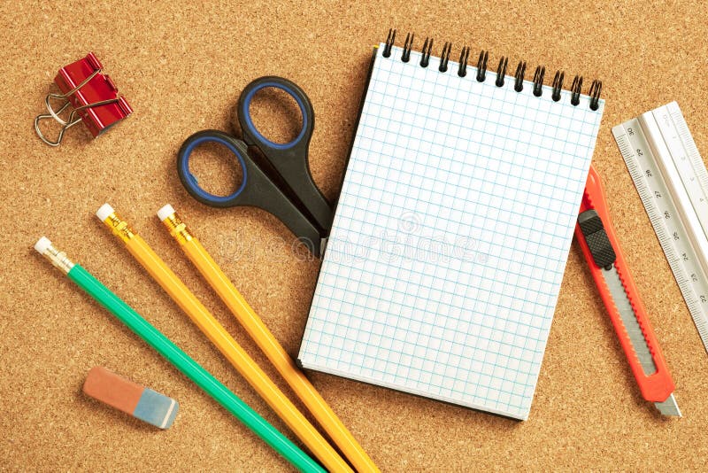 Office tools stock image. Image of memory, clip, crayons - 9945349