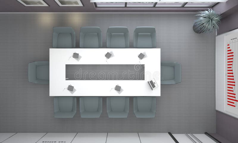 Office Top View stock illustration. Illustration of floor - 70332354