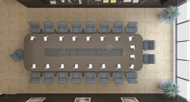 Office Top View stock illustration. Illustration of work - 70332514