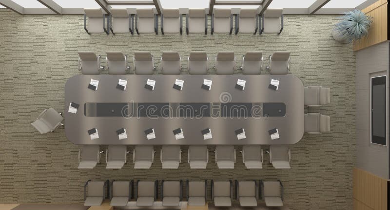 Office Top View stock image. Image of work, floor, armchair - 70332557