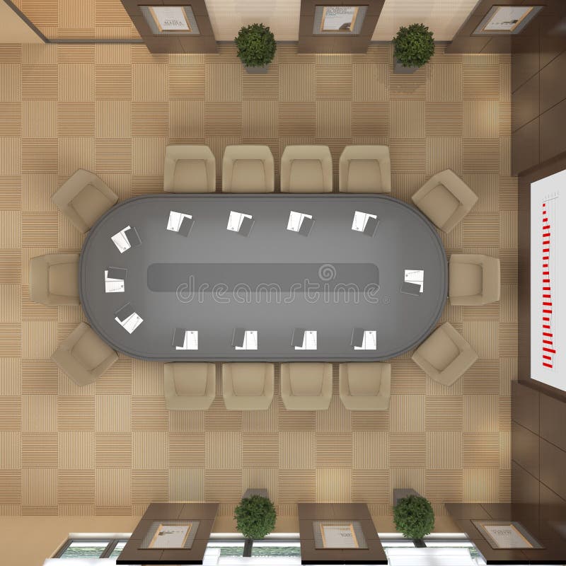 Office Top View stock illustration. Illustration of office - 70332709