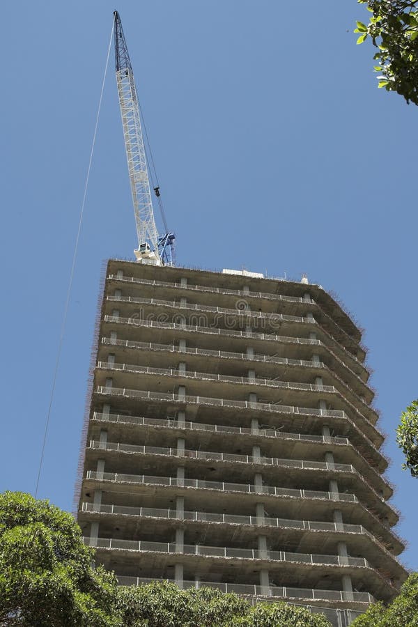 Office Tower Under Construction Stock Photo - Image of sydney, concrete ...
