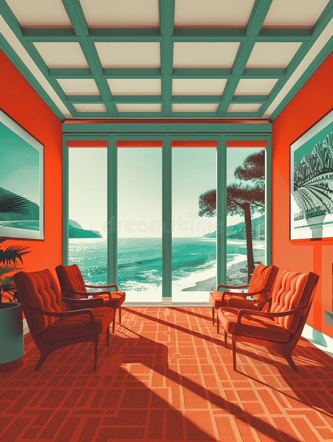 Office Transforming into Creative Hub, Walls Shifting Colors, Vibrant ...