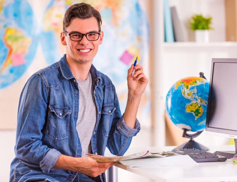 Office Travel Agency stock photo. Image of caucasian - 61471006